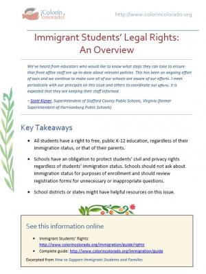 Immigrant Students' Legal Rights: An Overview | Colorín Colorado