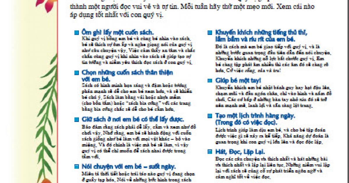 Reading Tips for Parents of Babies & Toddlers: Vietnamese | Colorín ...